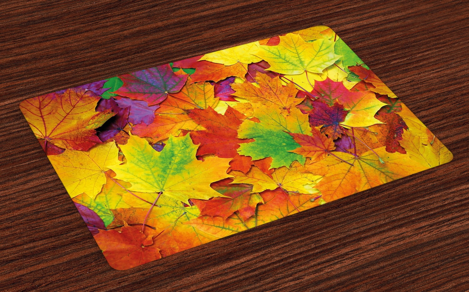 Fall Placemats Set of 4 Different Colored Vibrant Many Autumn Maple ... Fall Placemats Set of 4 Different Colored Vibrant Many Autumn Maple ...