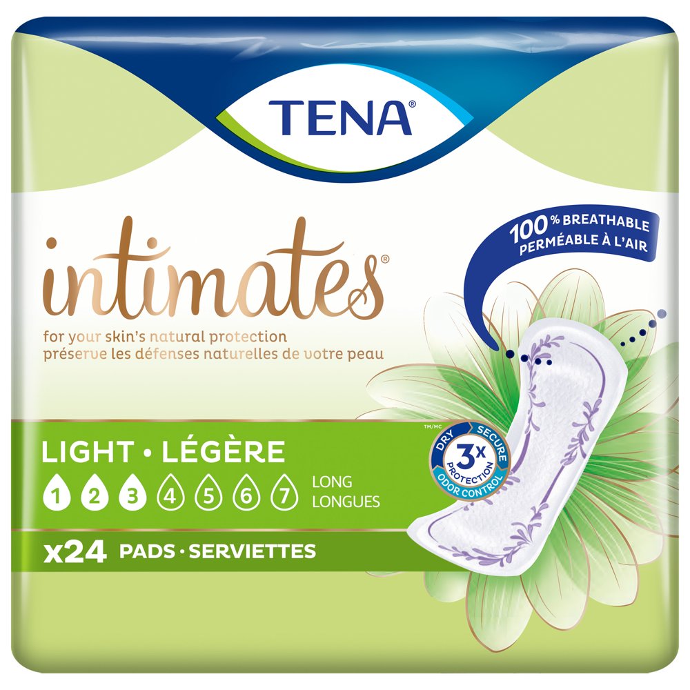 Tena Intimates Light Ultra Thin Incontinence Pads For Women 24 Count 1 Pack