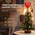 6 Inch Glitter Red Heart Tree Topper – 2026 New Spiral Base Love ...