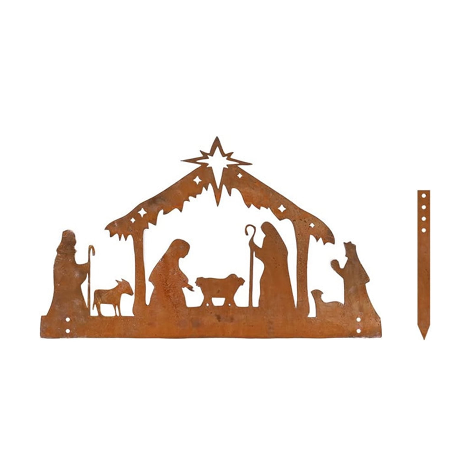 White Outdoor Nativity Silhouettes