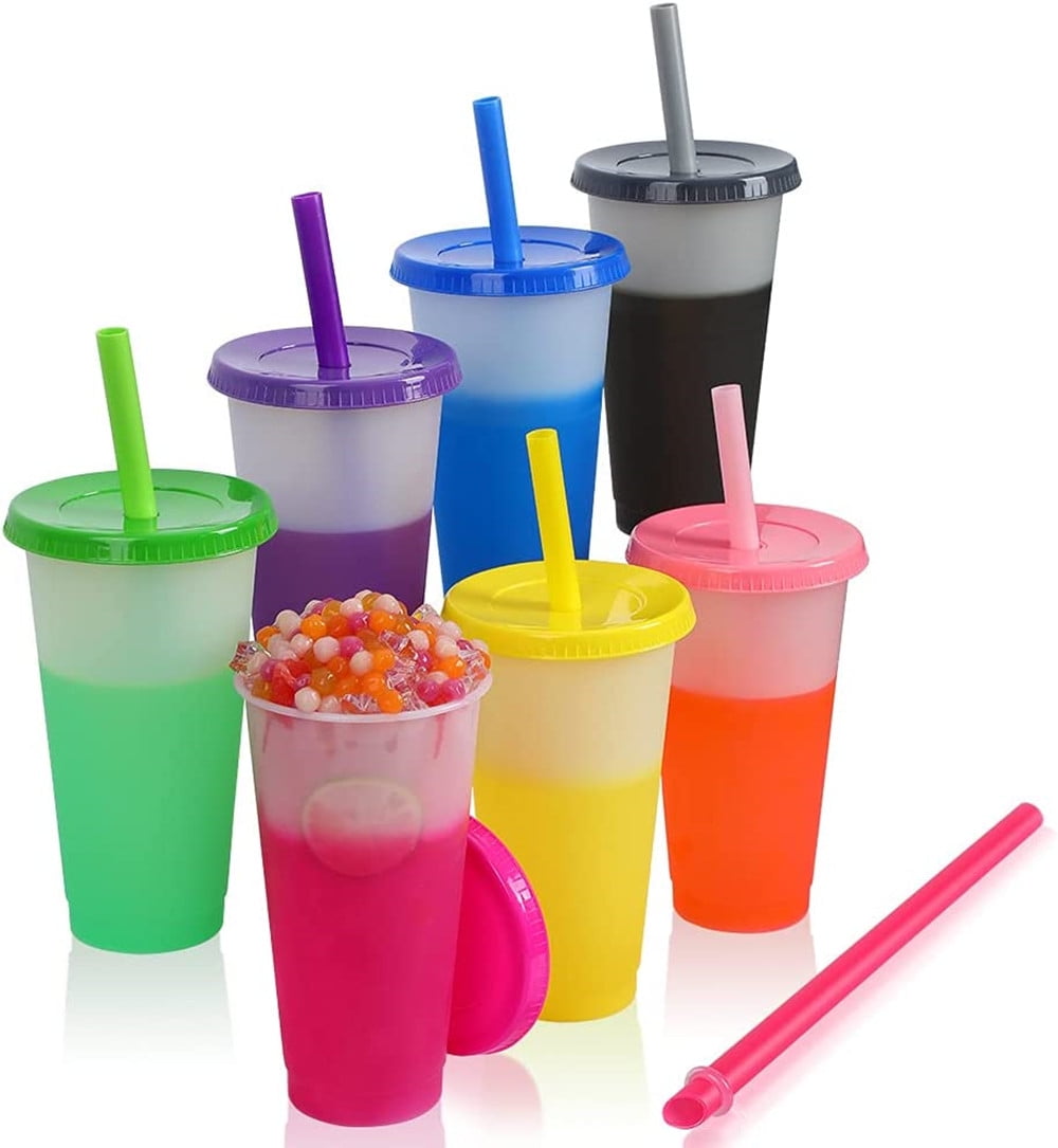 Torubia Plastic Tumblers Bulk with Lids | Straws for Adults Kids: 32 oz ...