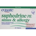 Equate Suphedrine PE Sinus & Allergy Tablets, 24ct - Walmart.com