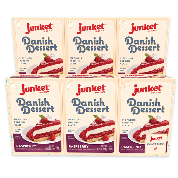Junket Danish Dessert Raspberry, 4.75 Ounce (Pack of 6) - Walmart.com