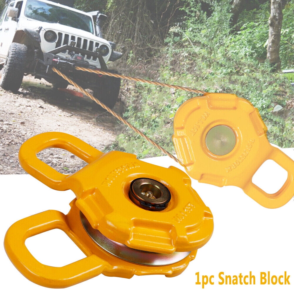 WOLFSTORM Heavy Duty Recovery Pulley Winch Snatch Block - 45 Ton ...