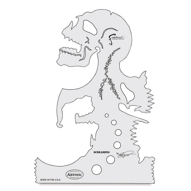 Iwata Artool Freehand Template - Skull Master The Screaming - Walmart.com