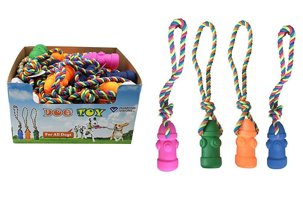Diamond Visions 01-1726 Dog Rope Toys Squeak Hydrant MultiPack in ...