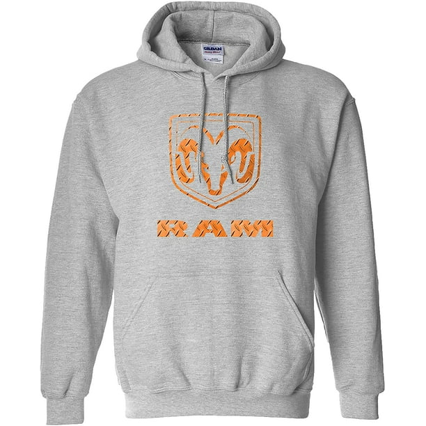 Dodge RAM Orange Logo Adult Hooded Sweatshirt Black - Walmart.ca