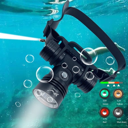 Diving Headlamp 20-40 Meters Waterproof Underwater Headlight L2 Led ...