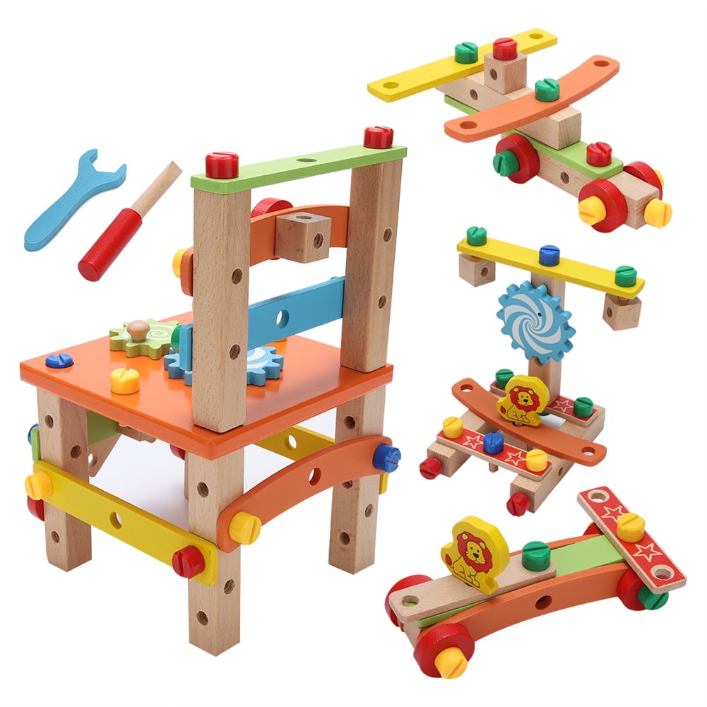 LYUMO Wooden Chair Toy, Kid Chair Toy, Wooden Multifunctional ...