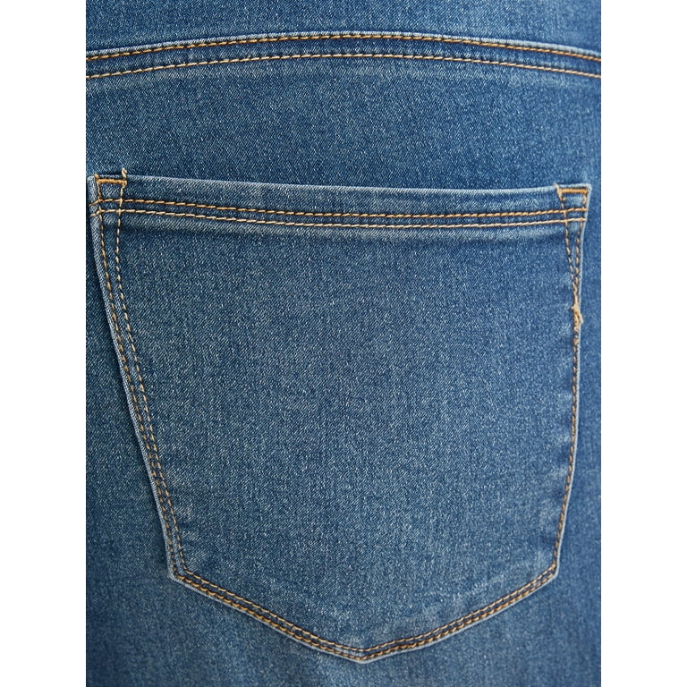 A3 Denim Women's Plus Size Stretch Denim Overalls with Cuffs A3 Denim Women's Plus Size Stretch Denim Overalls with Cuffs
