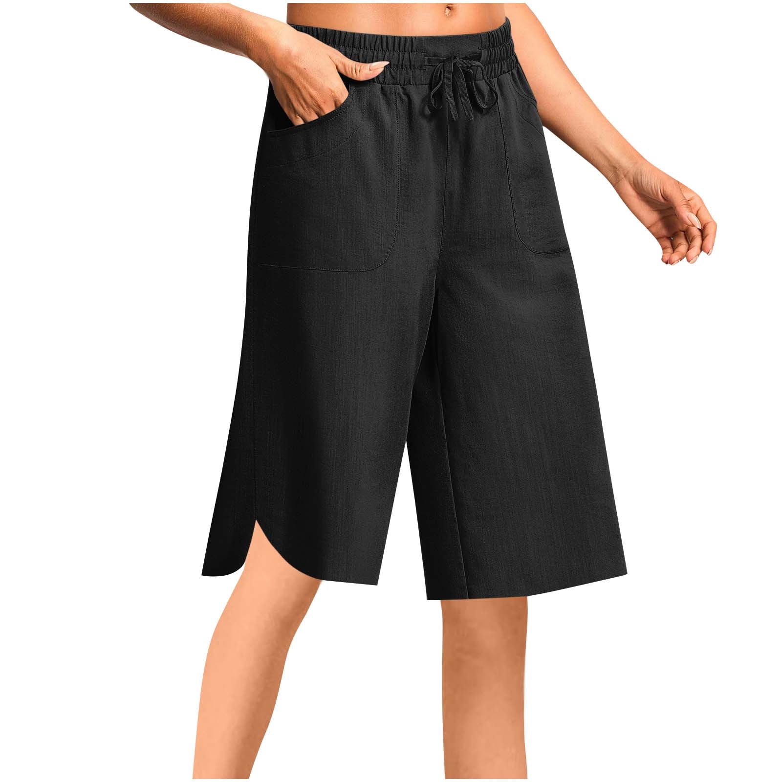 Click here for Biudgviw Bermuda Shorts For Women Elastic High Wai... prices