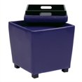Vinyl Storage Ottoman, Multiple Colors - Walmart.com