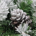 24" Flocked Angel Pine with Pine Cones Artificial Christmas Wreath ...