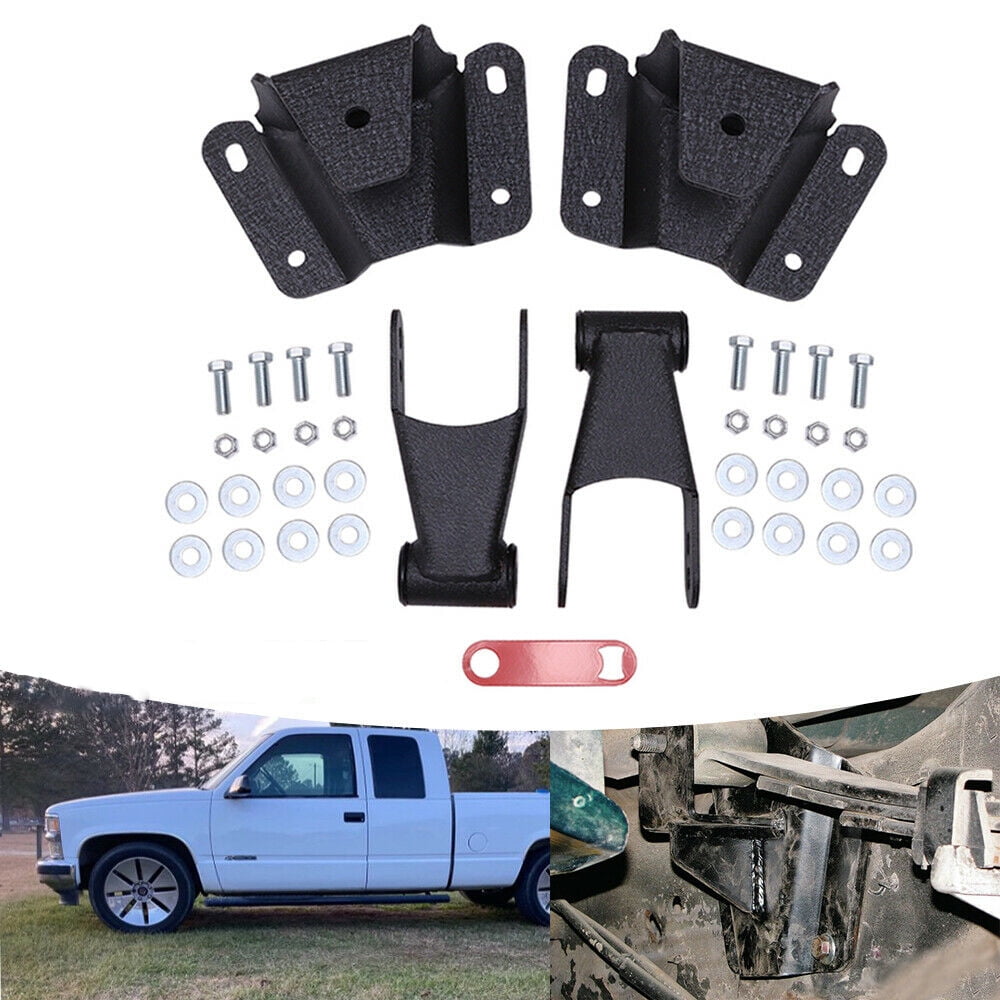 NIXFACE 2PCS 4" Rear Drop Lowering Hanger Shackle Kit for 1980-1996 ...