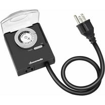 Woods Outdoor 24-Hour Heavy Duty Mechanical Plug-In Timer, 2 Grounded ...