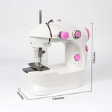 Mini Sewing Machine, Portable Adjustable 2-Speed Double Thread Sewing ...