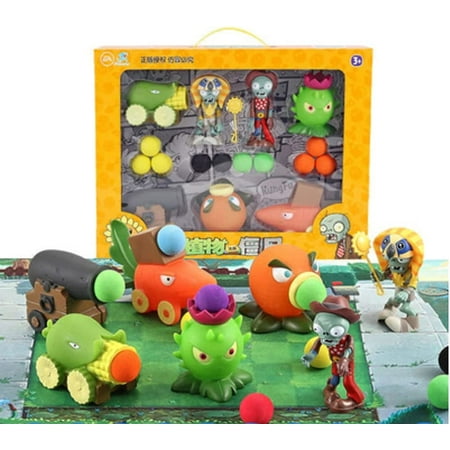 Plants Vs Zombies Action Figures Toys, 5 Piece Plants Cannon, 2 Piece ...
