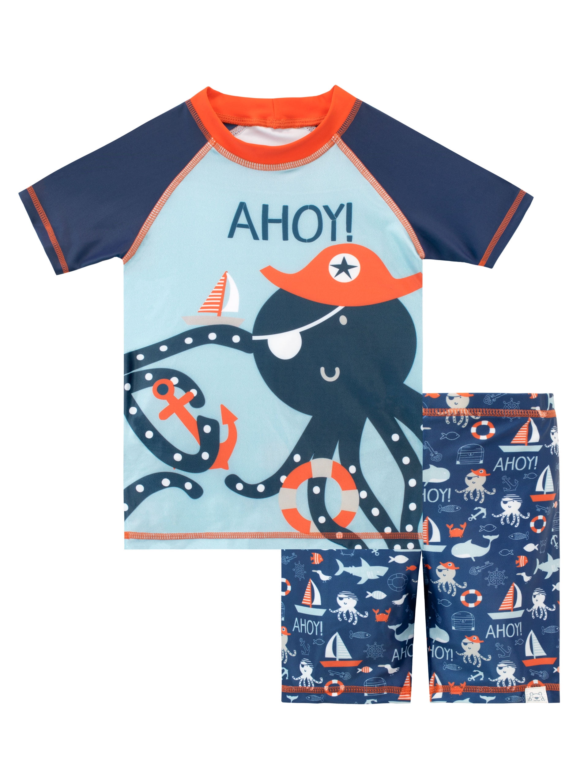 Harry Bear Boys Ahoy Octopus Swimset Sizes 2T-6 - Walmart.com