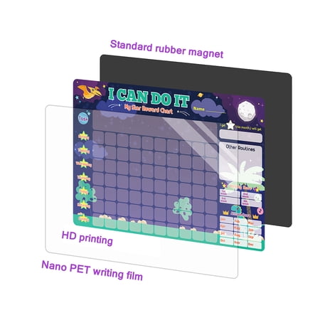 Magnetic Children Behavior Star Reward Chore Chart Flexible Chart with ...