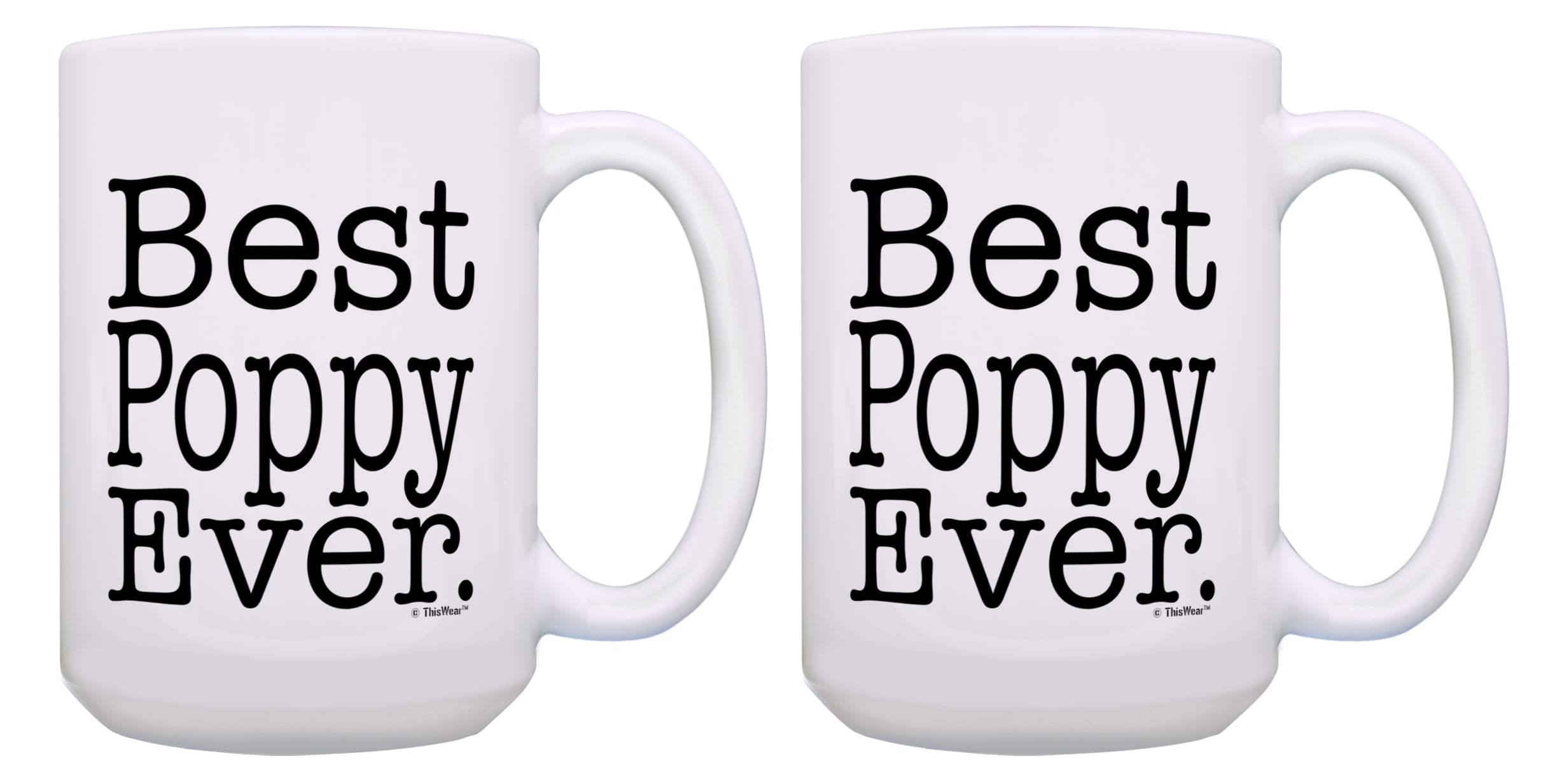 ThisWear Poppy Gift Set Best Poppy Ever Awesome Poppy Gifts 2 Pack 15oz ...