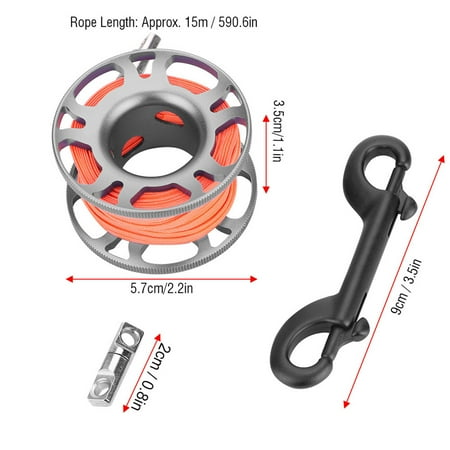 Reel With Brass Clip Wreck Diving Tech Spool, Aviation Aluminum Finger ...