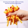 TISUDYE Creative Ejection Chicken Toy Light Rubber Finger Prank Flying ...