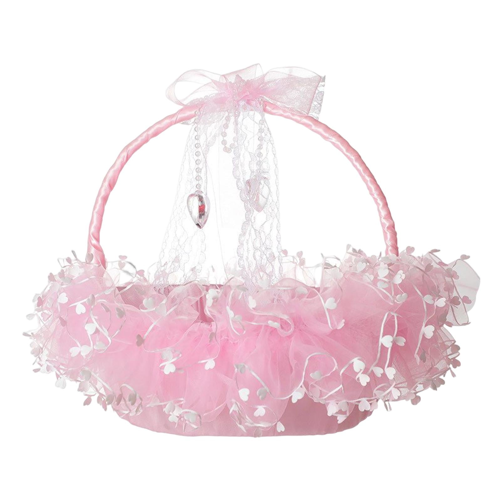 Click here for Simhoa Flower Girl Basket Decorative Wedding Flowe... prices