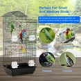 NiamVelo 39 inch Metal Bird Cage for Parakeets, Roof Top Parrot Cage ...