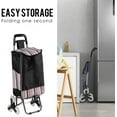 DNXNIAIFY Folding Shopping Cart Grocery Wagon with Wheels Stair ...