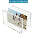 Niubee Acrylic Frame 4x6, Double Sided Freestanding Square Frame ...