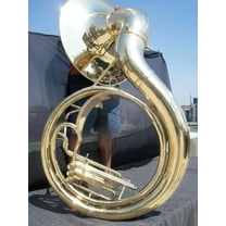 Brass Sousaphone 3 Valve Big Tuba 25" Musical Instrument with Carry ...
