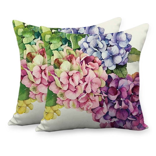 Set of 2 hydrangea flower cushion covers - Walmart.ca