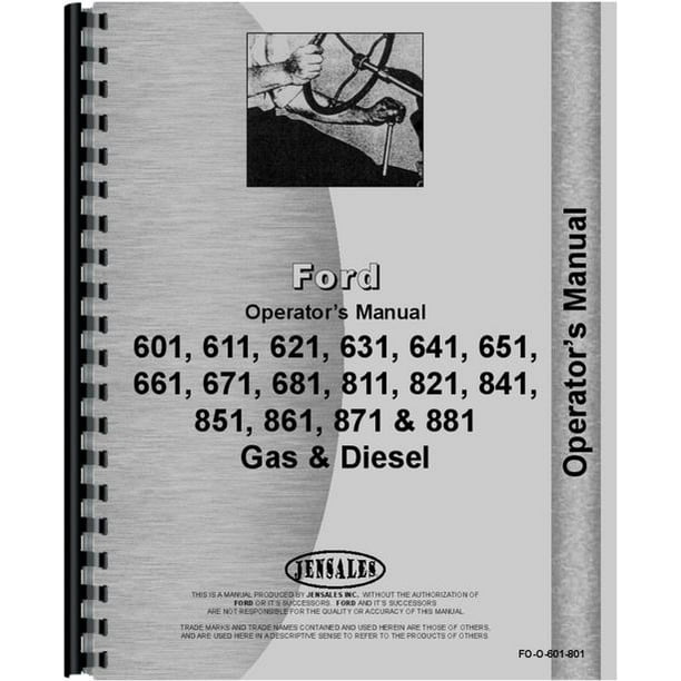 Ford 651 Tractor Operators Manual - Walmart.com
