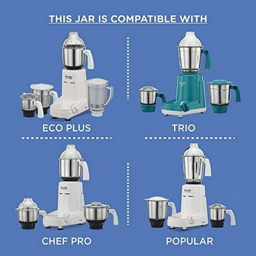 Preethi 1.50-Liter Silver Mixer Jar for Eco Twin, Eco Plus/Chef Pro and ...