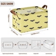 Bat Pattern Yellow Collapsible Storage Bin Open Home Shelf Basket Water ...