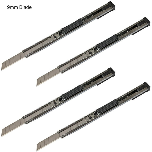 9mm Razor Blade Retractable Metal Body Utility Knife - 10 Pieces ...