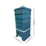 VermiHut 5-Tray Worm Compost Bin - Dark Green for Garden, Stackable, Odorless, Indoor Use ...