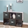 Niche Cubo Storage Set 6 Cubes And 3 Canvas Bins White Wood Grain