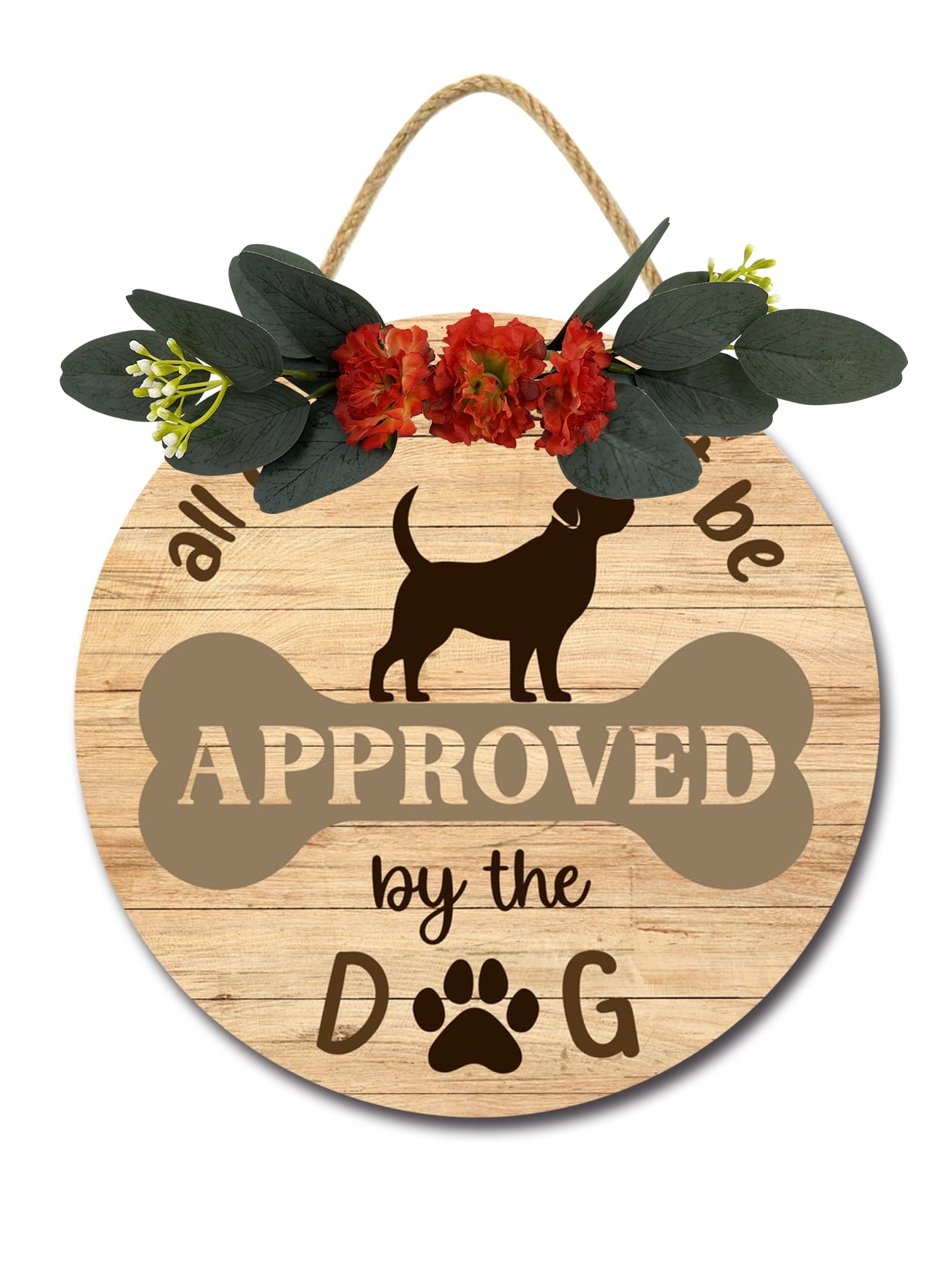 Eveokoki All Guest Must Be Approved By The Dog Front Door Sign Funny ...