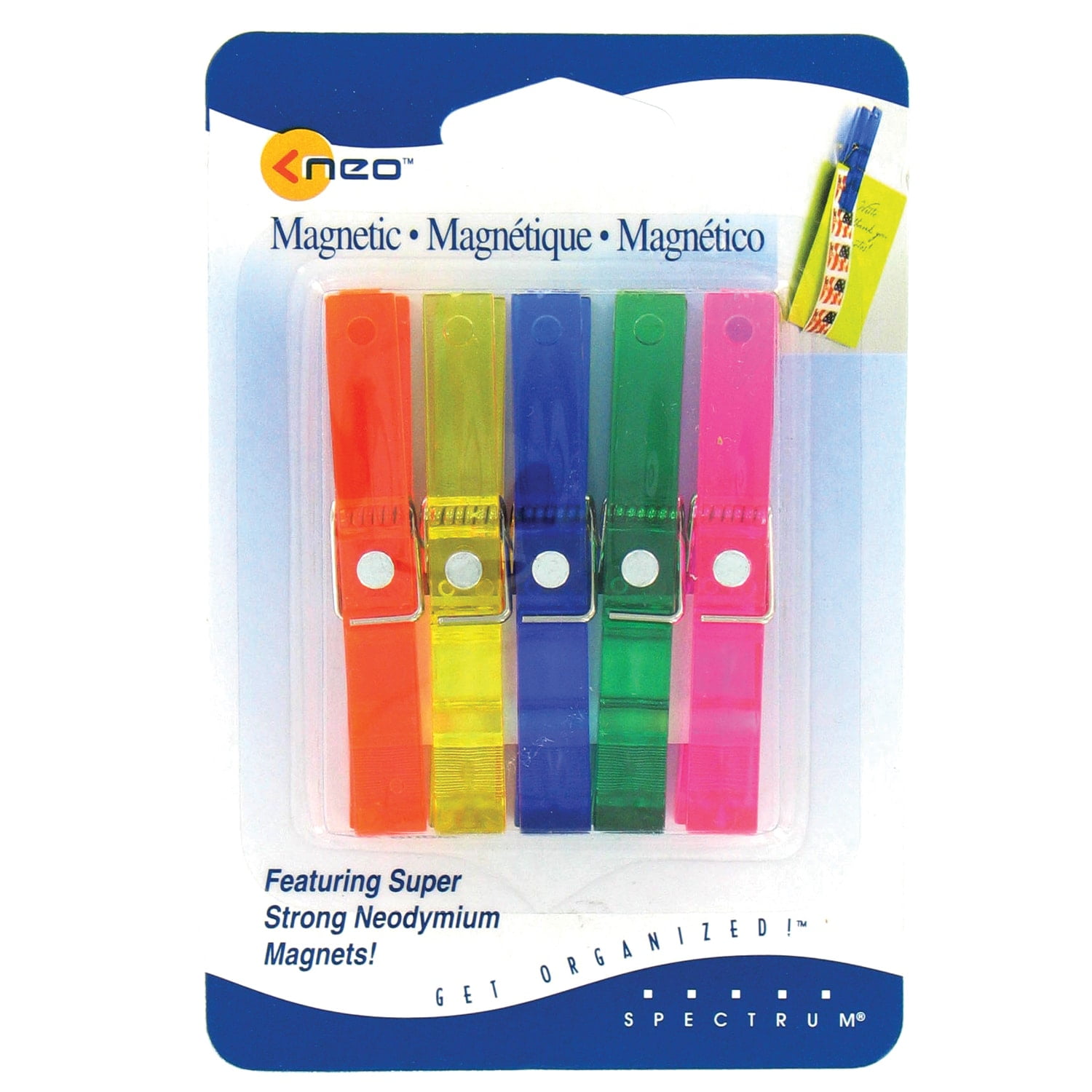 Spectrum Diversified 13030JN Large Memo Clothespin Magnets Assorted ...