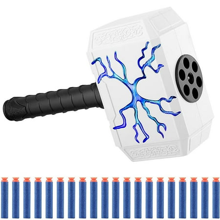 Thor Battle Hammer Kids Shooter Toys Ejection Launcher Toy With 20 ...