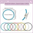 32Pcs 8 Colors Heavy Duty Stainless Steel Wire Cable Keychains Mixed ...