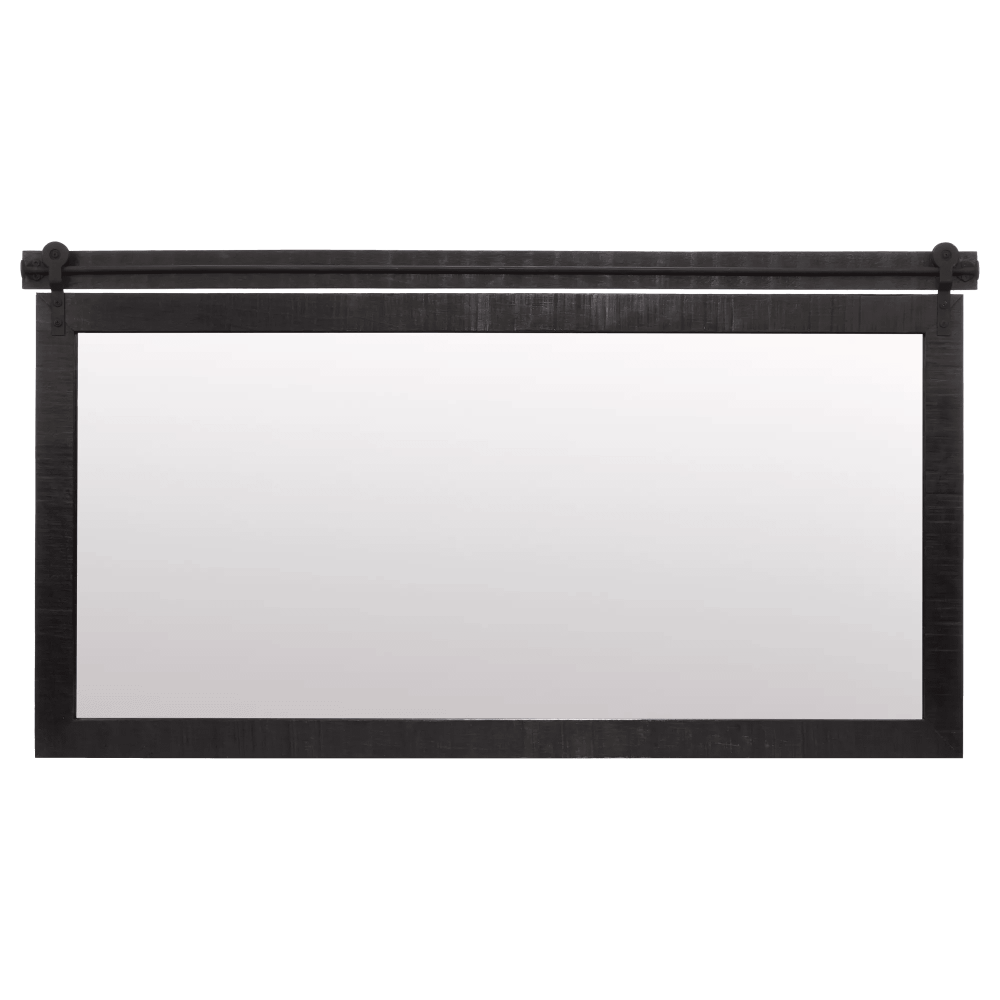 Click here for Bouclair Black Wood Rail Mirror 49 X 27 In (124.5... prices