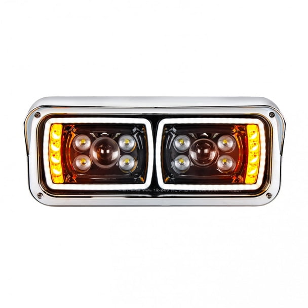 Peterbilt 357 365 379 378 Blackout LED Projection Headlight With LED ...