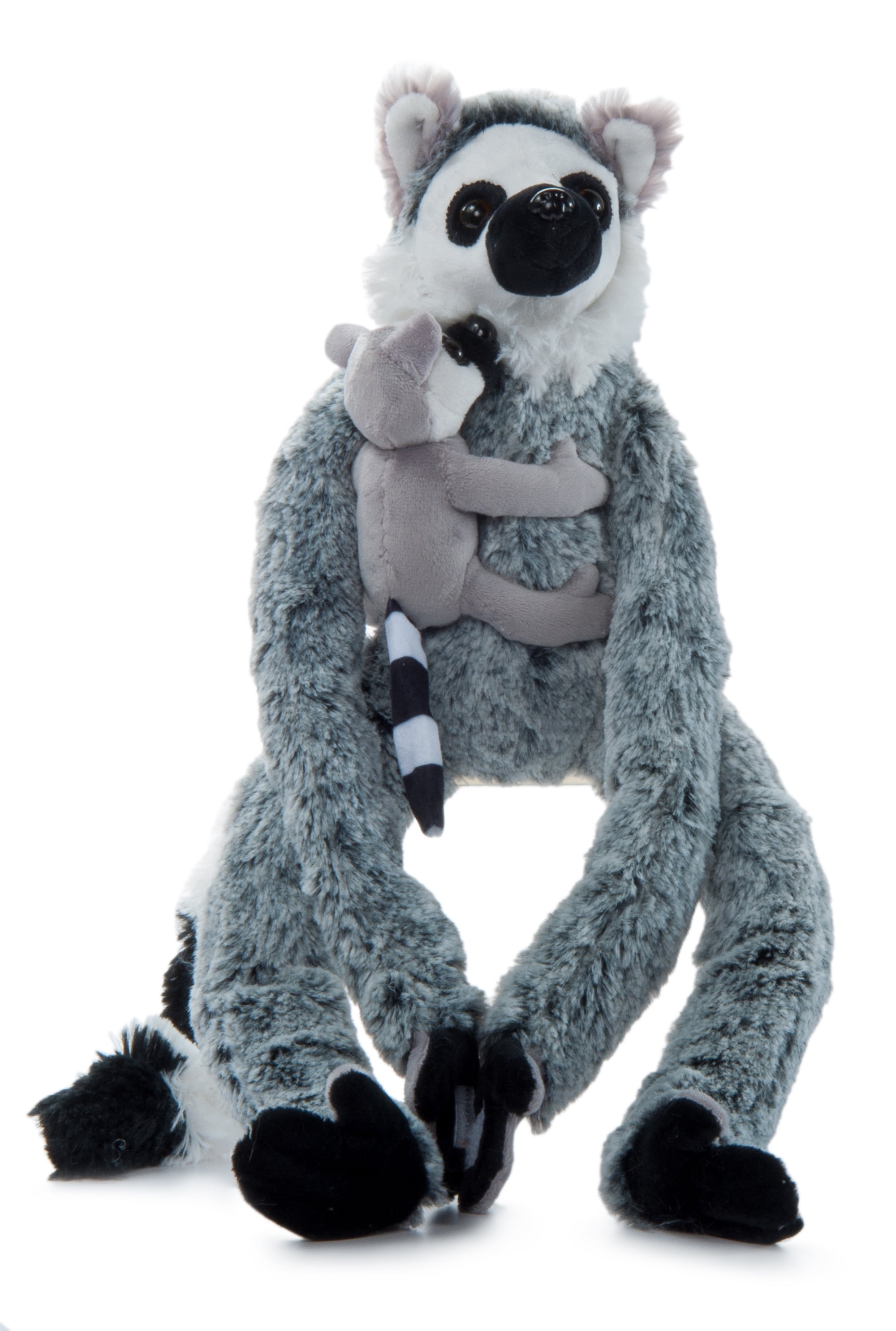 The Petting Zoo Ring-Tailed Lemur Stuffed Animal with Baby Lemur Plush ...