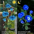 Waterproof Outdoor Solar LED Rose Garden Lights, 5 Rose Flowers for ...