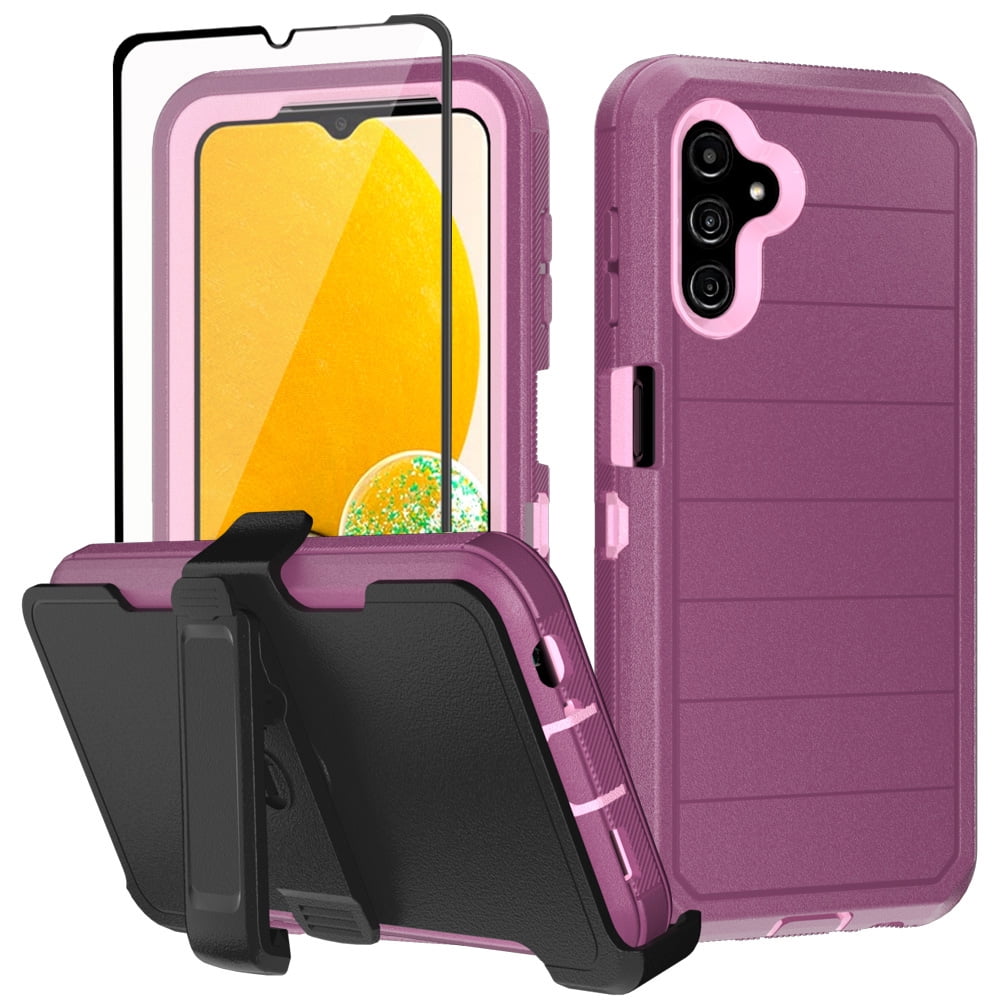 Xhy Samsung Galaxy A13 5G Case with Belt Clip Holster and Screen ...