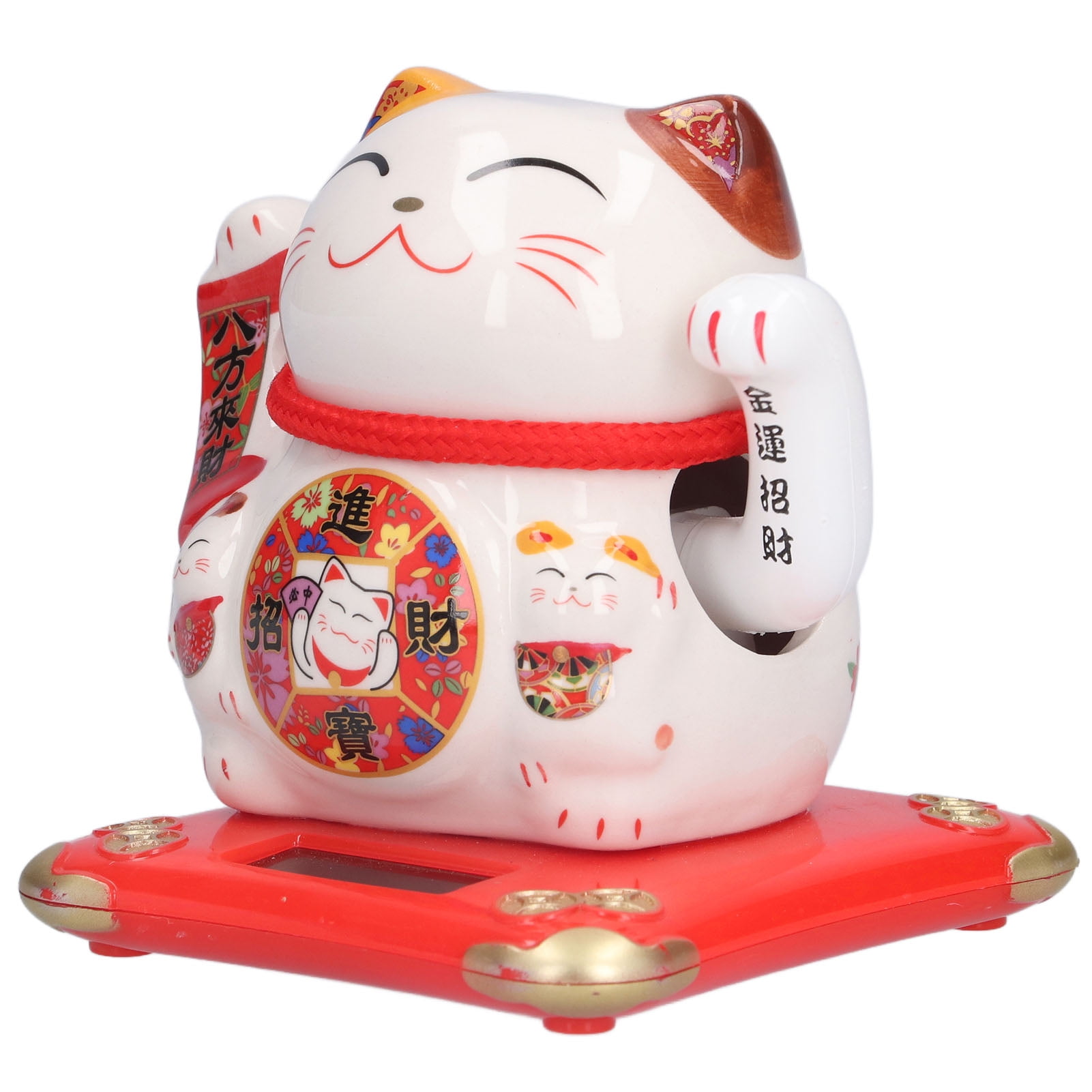 Table Ornament,Ceramic Wealth Welcoming Cat Waving Cat Wealth Cat ...