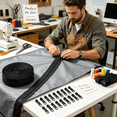 AUQ 5Yards Bulk Zippers,(#5) Black Nylon Coil Zipper By the Yards for ...