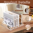 Clear Desktop File Organizer, 5 Compartments Acrylic Office Document ...